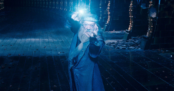 Dumbledore casts a spell in the Ministry — Harry Potter Fan Zone