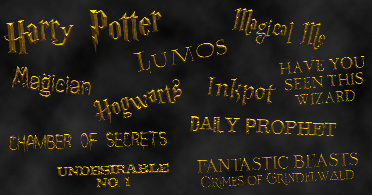 Fonts Harry Potter Fan Zone