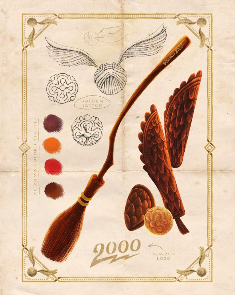 Nimbus 2000 (Adrián Macho illustration) — Harry Potter Fan Zone