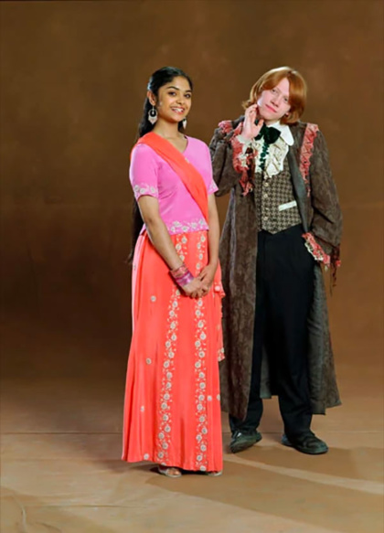 Padma Patil and Ron Weasley Yule Ball portrait — Harry Potter Fan Zone