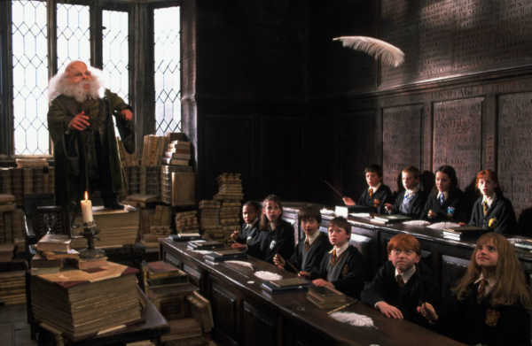 Professor Flitwick in Charms class — Harry Potter Fan Zone