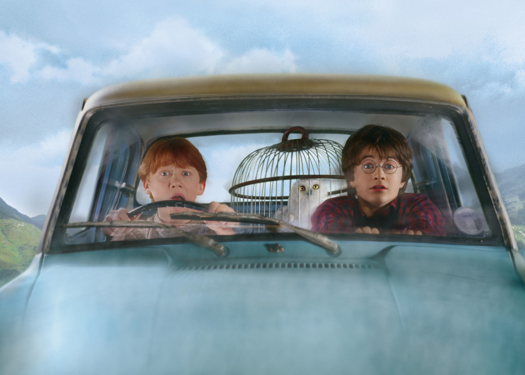 Ron and Harry in the flying car — Harry Potter Fan Zone